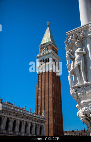 St Mark's Campanile, bell tower. Campanile di San Marco, Venice Stock ...