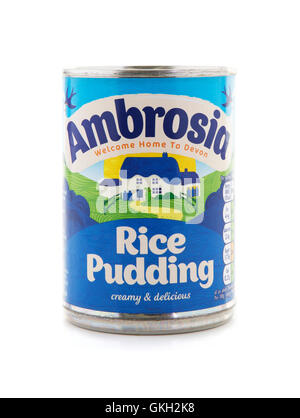 Tin of Ambrosia Rice Pudding Stock Photo - Alamy