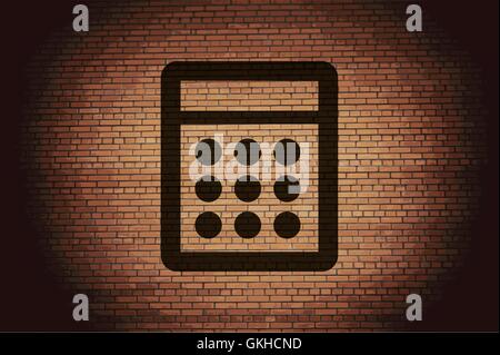 calculator. Flat modern web button and space for your text. Vector ...