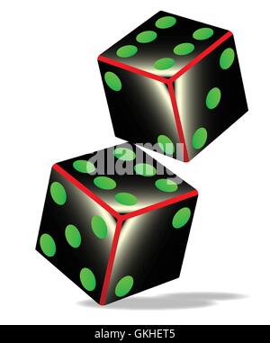 Two falling dice. Vector illustration. Eps 10 Stock Vector Image & Art ...