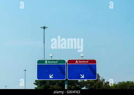 Signs at Sacramento International Airport (SMF) in California Stock ...