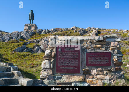 John Cabot statue and monument, Bonavista, Newfoundland, Canada Stock ...
