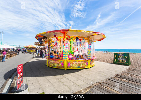 children's Funfair on The promenade and seaside, Rhyl, north wales UK ...