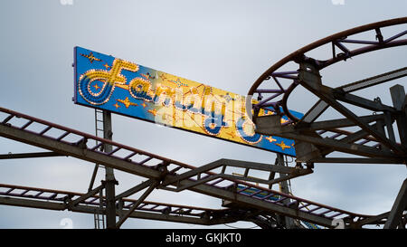 rollercoaster funfair ride, great yarmouth, norfolk, england Stock ...