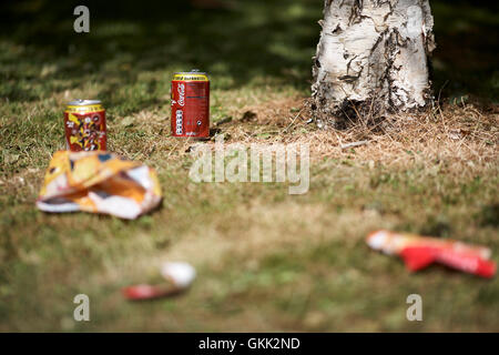 Coke can Rubbish litter Drinks can Stock Photo - Alamy