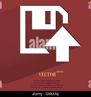 floppy disk upload, Flat modern web design on a flat geometric abstract background Vector. EPS10 ...
