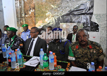 Uganda Contingent Commander Brig. Sam Kavuma speask to Ethiopian AMISOM ...