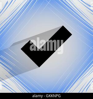 tick .Flat modern web design on a flat geometric abstract background ...