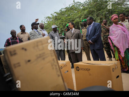 Mahamet Saleh Annadif, SRCC for Somalia, speaks during a donation ...