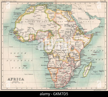 Africa. Congo State. British/German East Africa. Cape Colony 1898 old ...