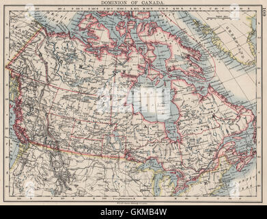 CANADA: Dominion of, 1900 antique map Stock Photo - Alamy