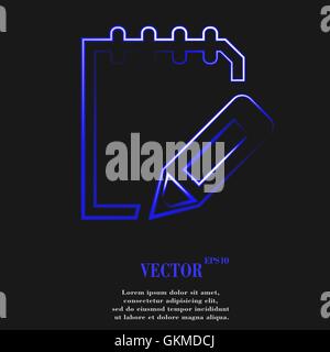 Notepad paper Documents. Flat modern web button and space for your text. Vector. EPS10 Stock ...