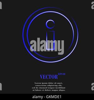 info. Flat modern web button with long shadow and space for your text. Vector. EPS10 Stock ...