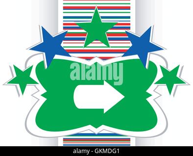 Arrow to right icon white isolated on blue background vector ...