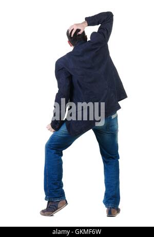 angry young man. Rear view Stock Photo - Alamy