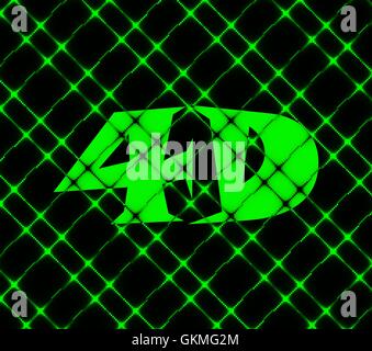 4D icon symbol Flat modern web design with long shadow and space for ...