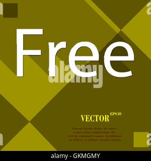 Free icon symbol Flat modern web design with long shadow and space for ...