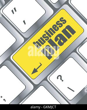 Plan A key on computer keyboard - internet business concept vector ...
