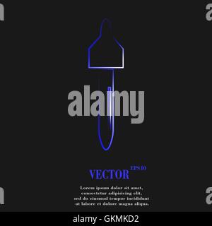 dropper icon symbol Flat modern web design with long shadow and space ...