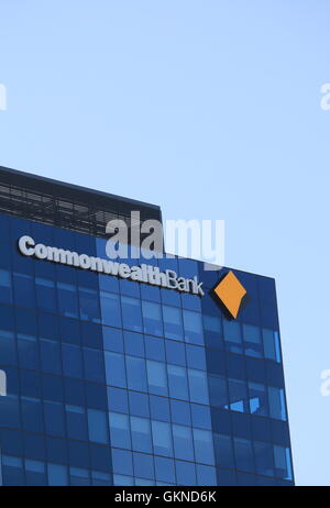 Commonwealth Bank building and logo Melbourne Victoria Australia Stock ...