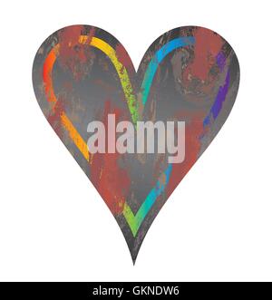grunge nice heart love symbol background Stock Vector Image & Art - Alamy