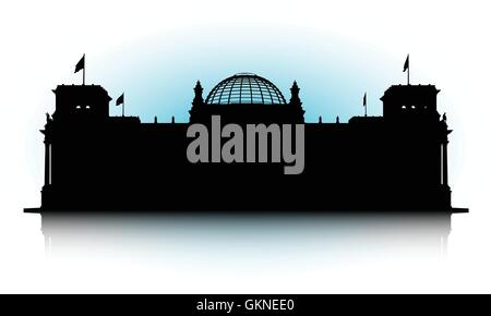 Vector drawing of the Reichstag building Berlin Germany Stock Vector ...