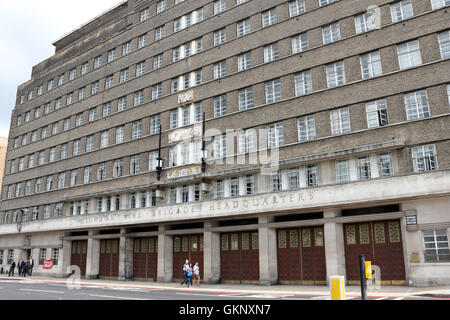 London Fire Brigade headquarters on Albert Embankment, Lambeth, London ...
