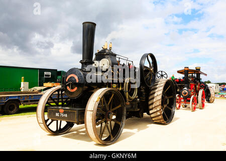 Fowler steam ploughing engine with plough and living van at the Great ...