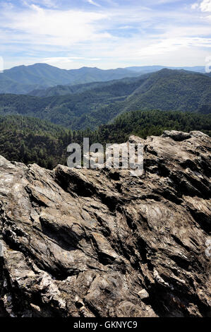 Scenic mountain panorama in the Cevennes National Park near St Jean du ...