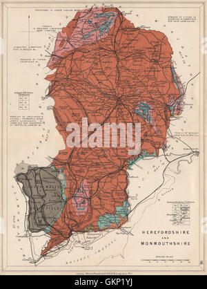 Map of Kent (1913 Stock Photo - Alamy