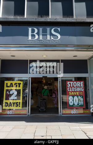 Watford, UK. 23 August 2016. The BHS store in Watford, in north west ...