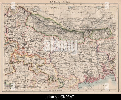 BRITISH INDIA NE. Bengal Nepal Bhutan Calcutta Bangladesh. JOHNSTON ...