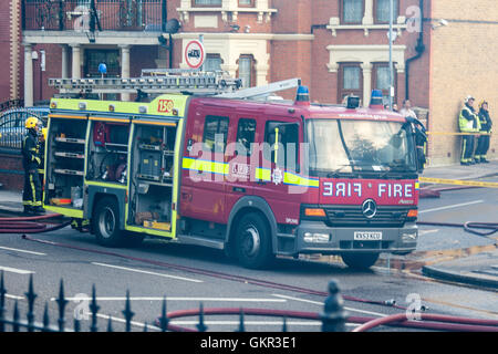 LFB Mercedes Fire Engine Stock Photo - Alamy