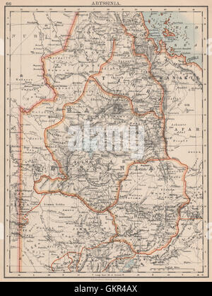 HABESH or ABYSSINIA. Tigre Amhara Shoa Godjam. Ethiopia. JOHNSTON, 1900 ...