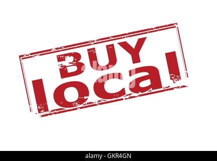 buy local stamp. buy local rectangular sign isolated on transparent ...
