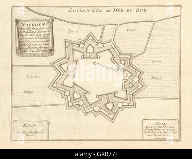 'Naerden'. Naarden. Fortifed town/city plan. Netherlands. DE FER, 1705 ...