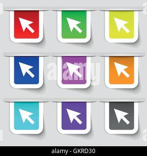 Mouse Cursor Icon Set - Pixel and Smooth Arrows, Hands and Stock Vector Image & Art - Alamy