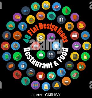 Robot waiter icons set. Restaurant robots serving food, holding trays ...