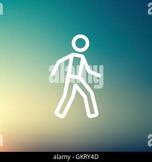 Waliking exercise thin line icon Stock Vector Image & Art - Alamy