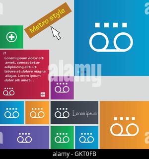 audio cassette icon sign. buttons. Modern interface website buttons with cursor pointer. Vector ...