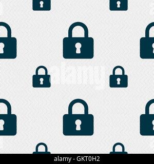 Pad Lock icon sign. Seamless pattern with geometric texture. Vector Stock Vector Image & Art - Alamy