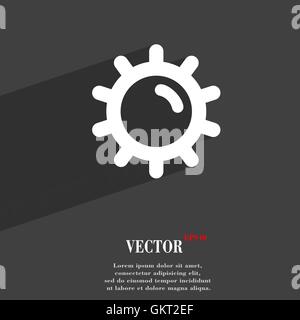 Sun flat stamp with long shadow, eps 10 Stock Vector Image & Art - Alamy