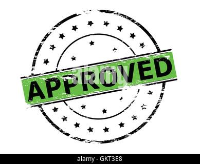 Grunge black not approved word rubber seal stamp on white background ...