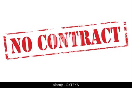 no contract stamp. no contract rectangular sign isolated on transparent ...