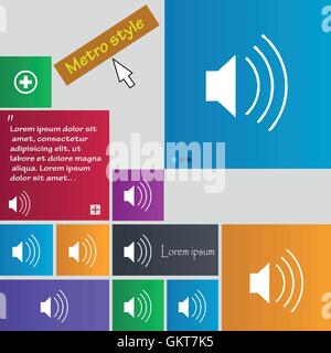 volume, sound icon sign. buttons. Modern interface website buttons with cursor pointer. Vector ...