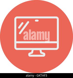 Computer monitor thin line icon. Design can use for web and mobile app ...