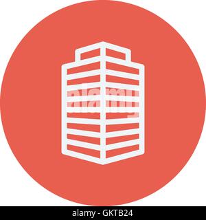 Small office building thin line icon concept. Small office building ...