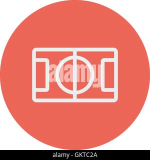 Basketball field linear icon. Thin line illustration. Contour symbol ...