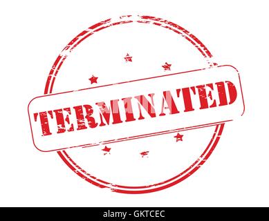 terminated stamp. terminated sign. round grunge label Stock Vector ...