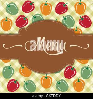 Restaurant menu design with sweet peppers Stock Vector Image & Art - Alamy
